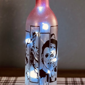 Halloween Group Light up Wine Bottle - Etsy