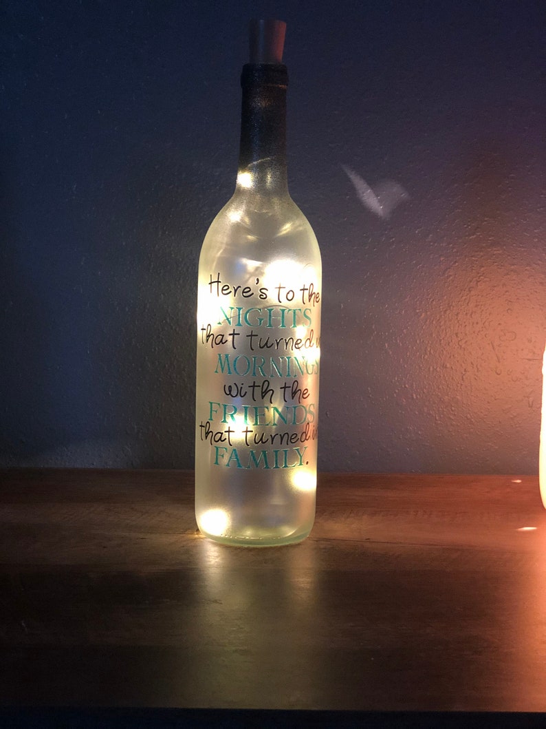 Here’s to the Night Light up Wine Bottle - Etsy