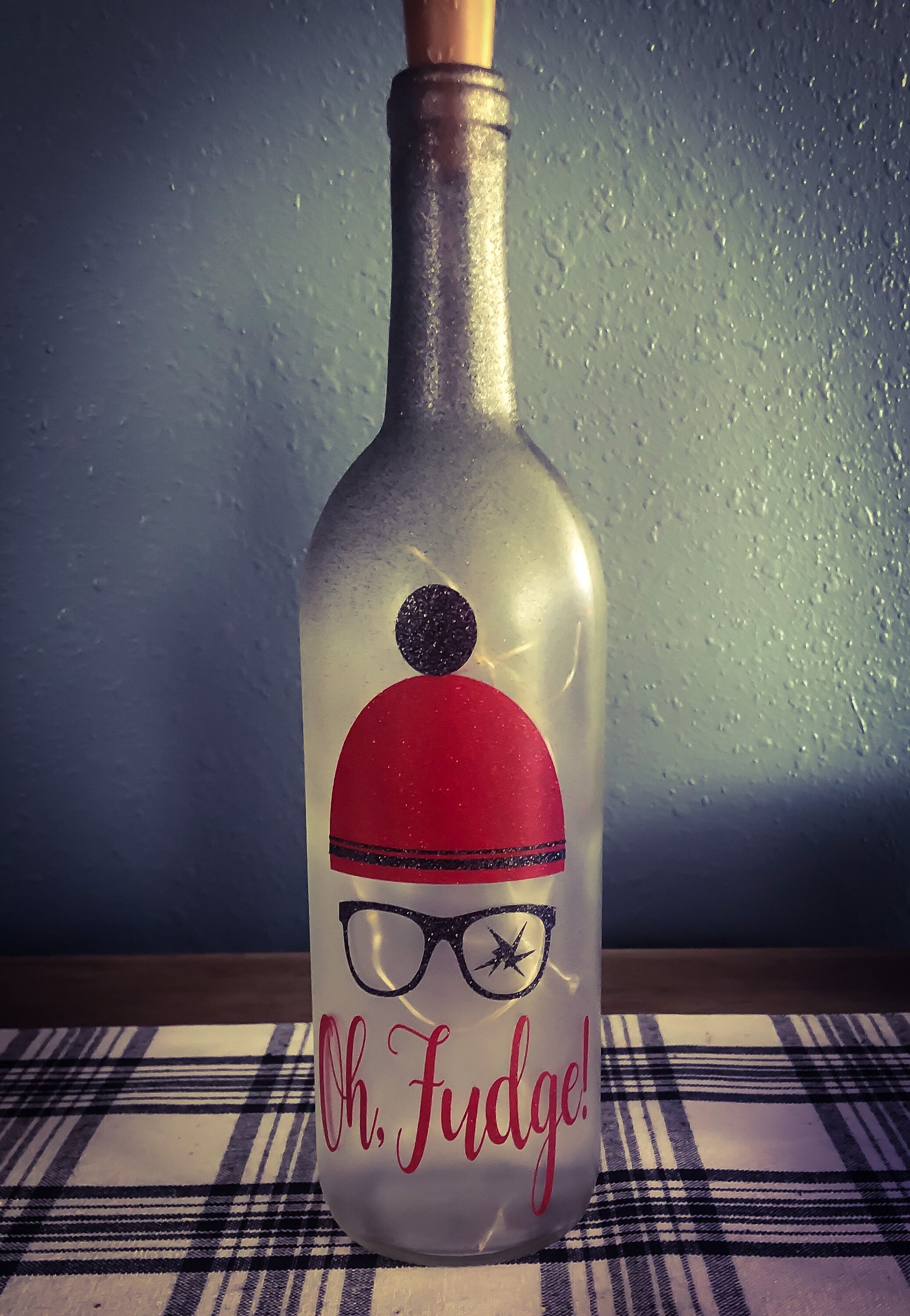 Oh Fudge Light up Wine Bottle - Etsy