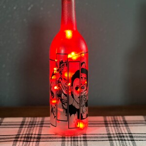 Halloween Group Light up Wine Bottle - Etsy