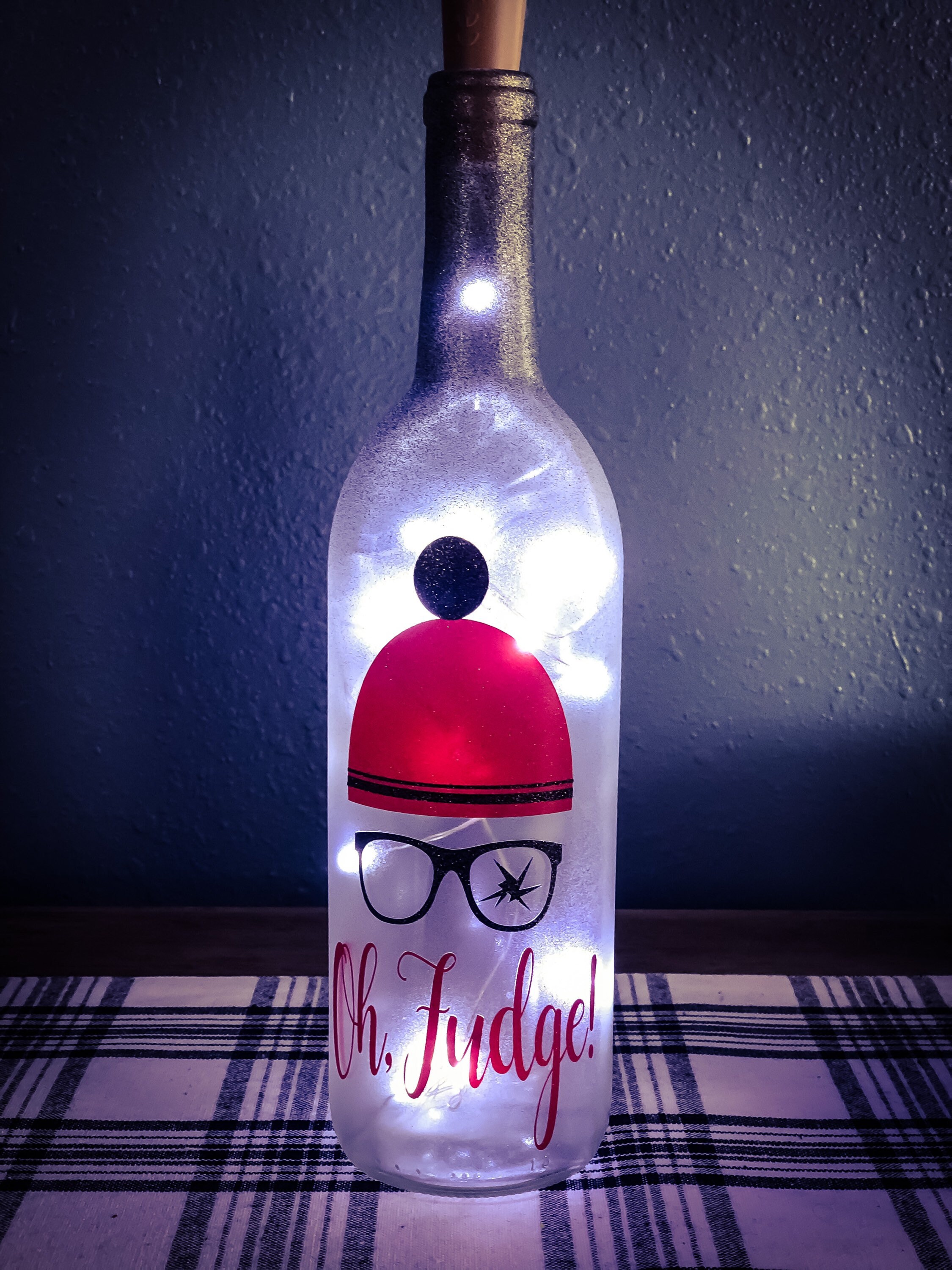 Oh Fudge Light up Wine Bottle - Etsy