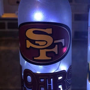 49ers Light up Wine Bottle - Etsy