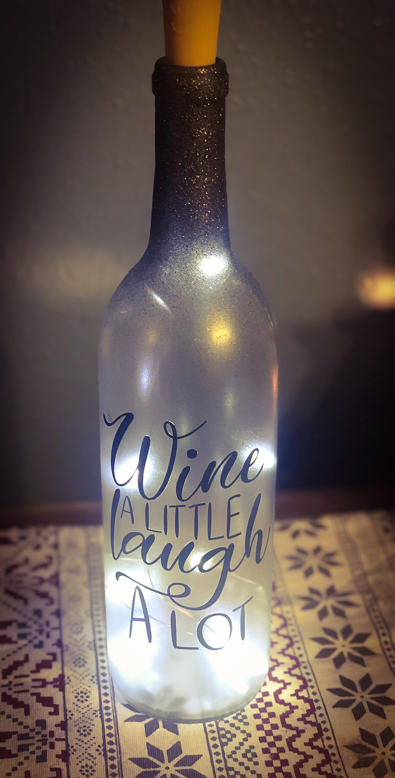 Wine a Little Light up Wine Bottle - Etsy