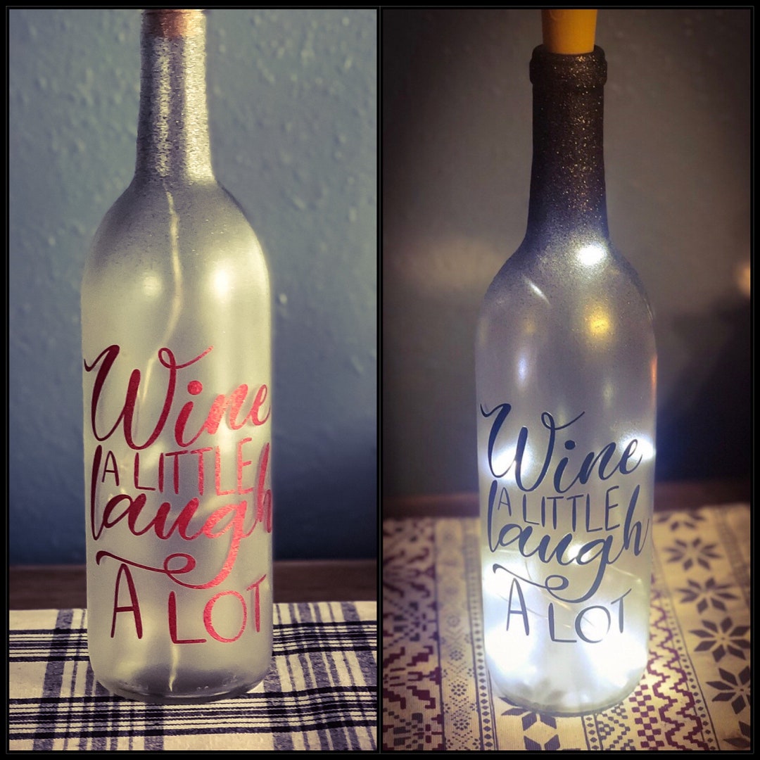 Wine a Little Light up Wine Bottle - Etsy