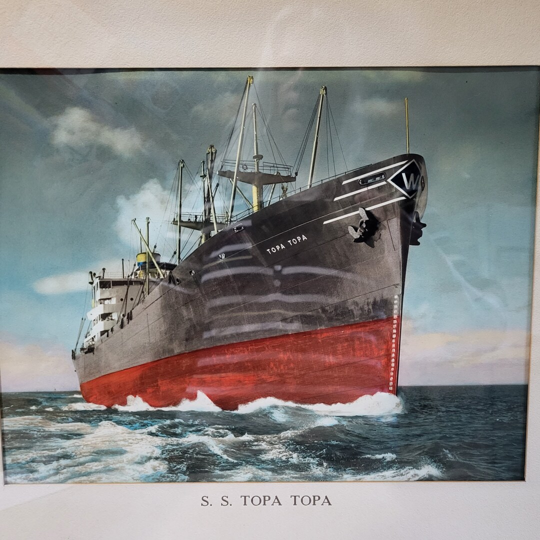 Topa Topa Print, Vintage 1944 Hand-colorized Photograph + U.S. Cargo ...