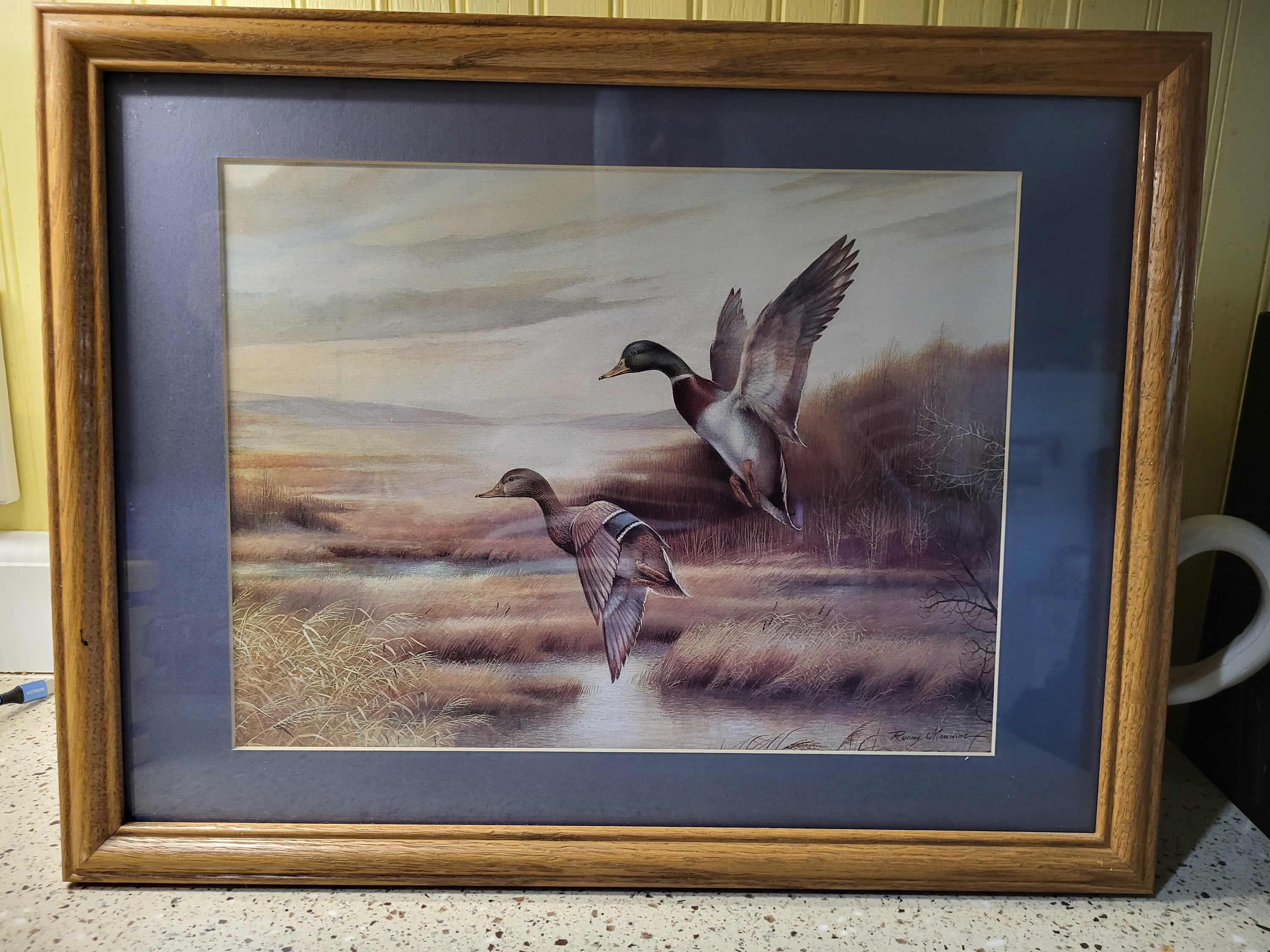 Mallards Ducks Offset Lithograph Print, by Ruane Manning, Framed, Ducks ...