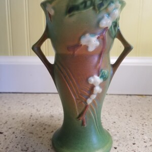 Antique Roseville Pottery Vase 7 Snowberry Green | Etsy