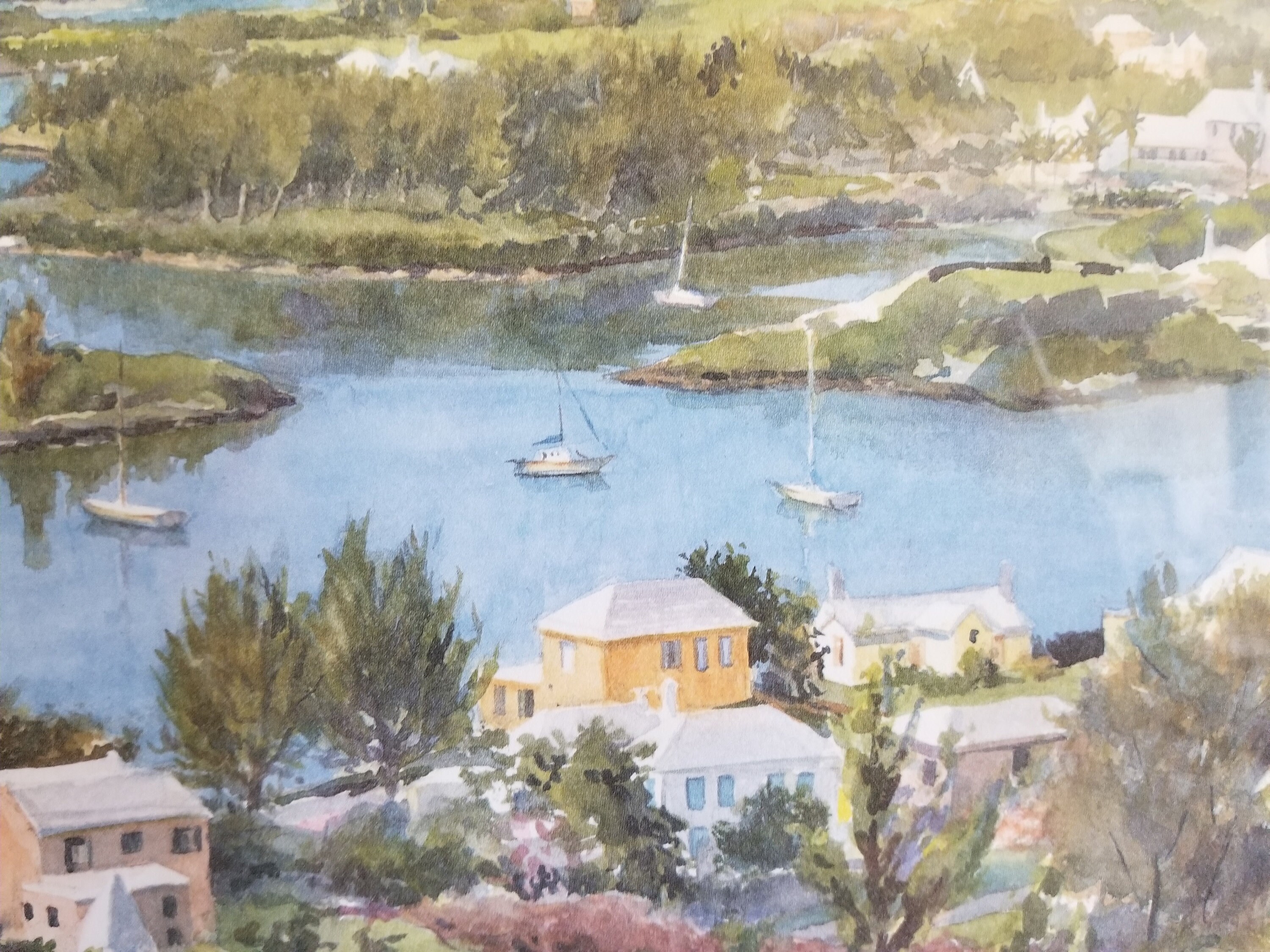 Bermuda Island Lithograph Tropical Signed Diana Amos - Etsy