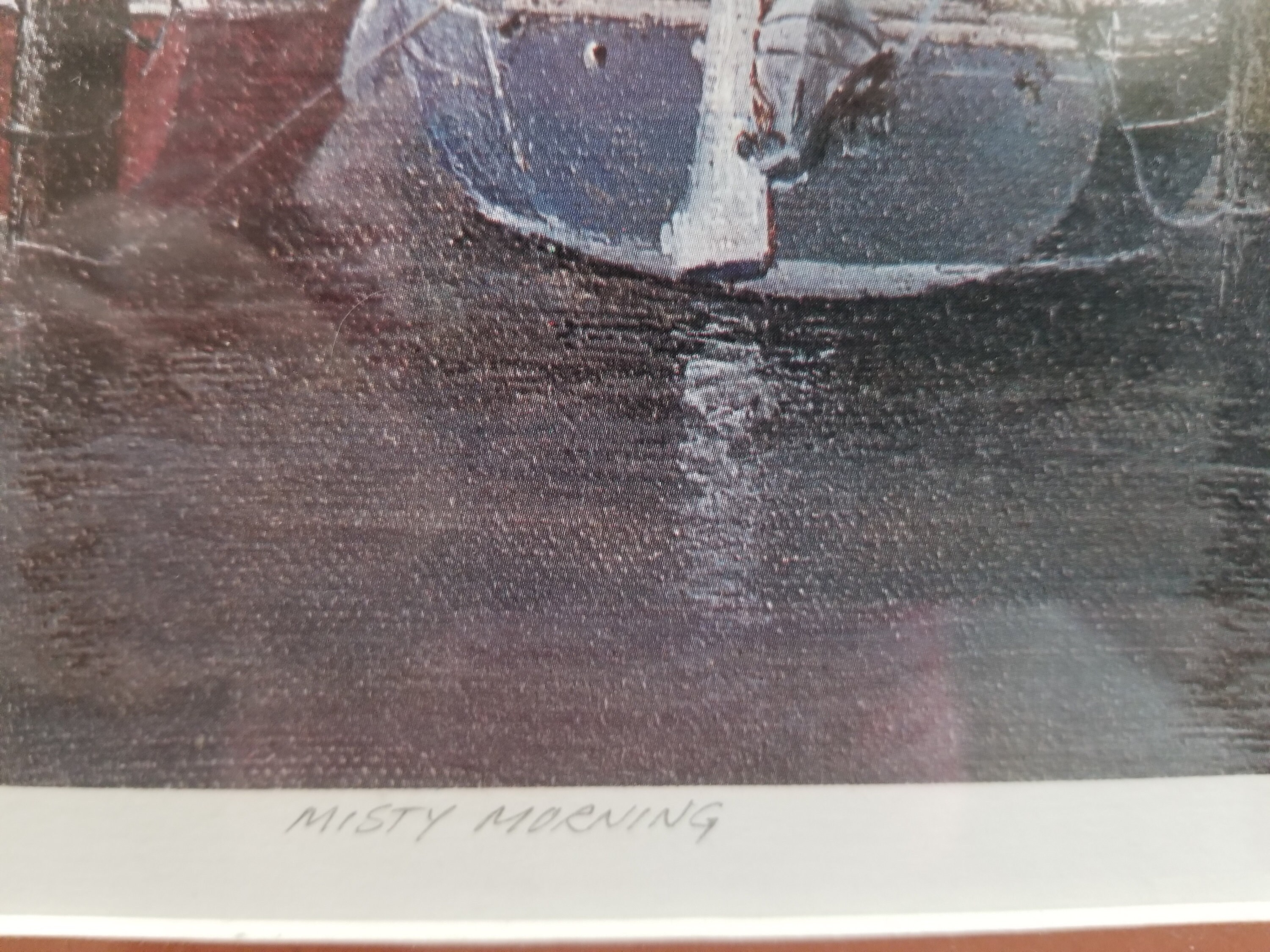 Sailboats Print in Peer, Marina, David Knowlton III misty Morning ...