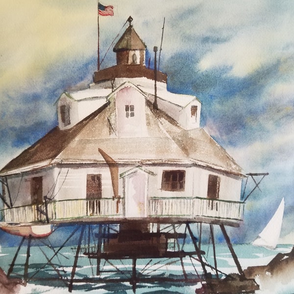 Thomas Point Lighthouse Original Art - Etsy