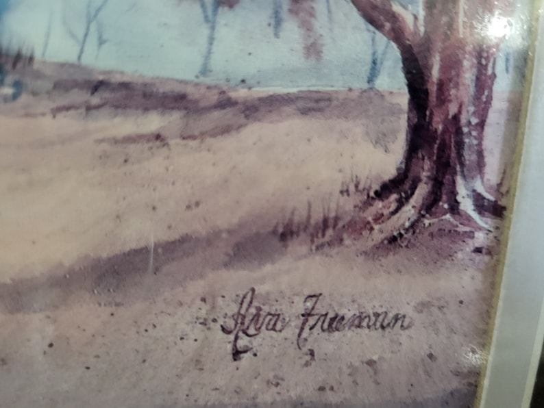 Geese, Feeding Time Lithograph by Ava Freeman Vintage Barn, GEESE ...