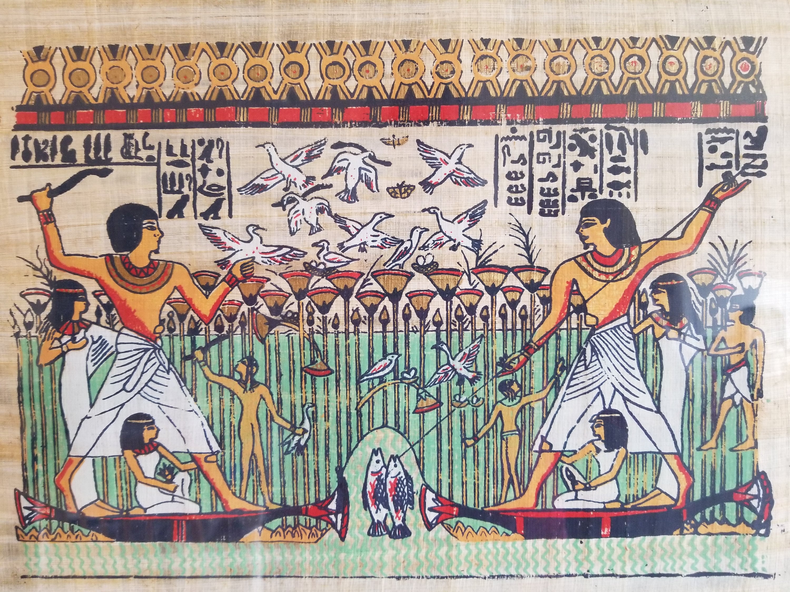 Rare Egypt Landscape lithograph Egyptian Nile River Papyrus | Etsy