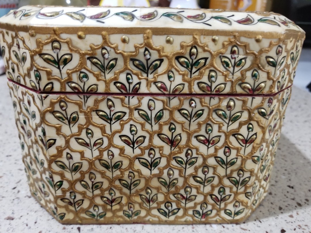 Antique Jewelry Box, JOHN RICHARD COLLECTION, Vintage Enamel Jewelry ...