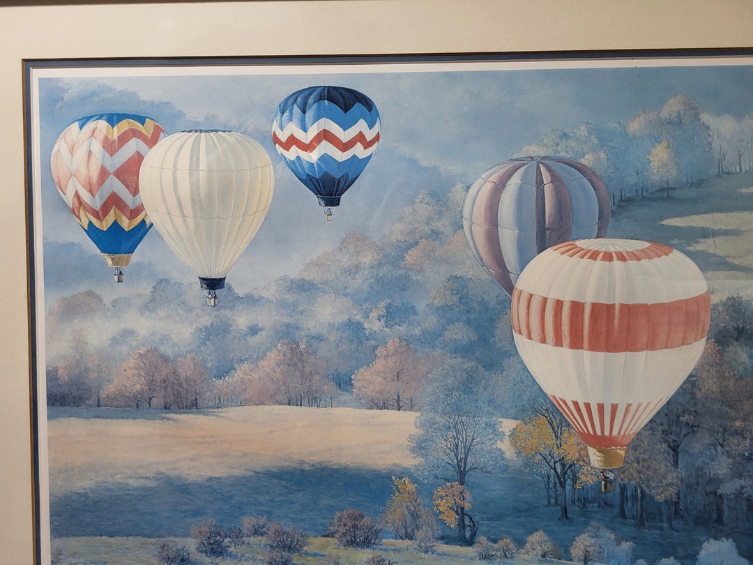 Noel Daggett Air Balloons Lithograph, Vintage Litho Print HOT AIR ...