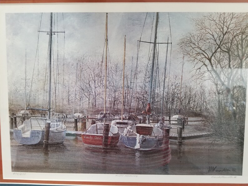 Sailboats Print in Peer Marina David Knowlton III - Etsy