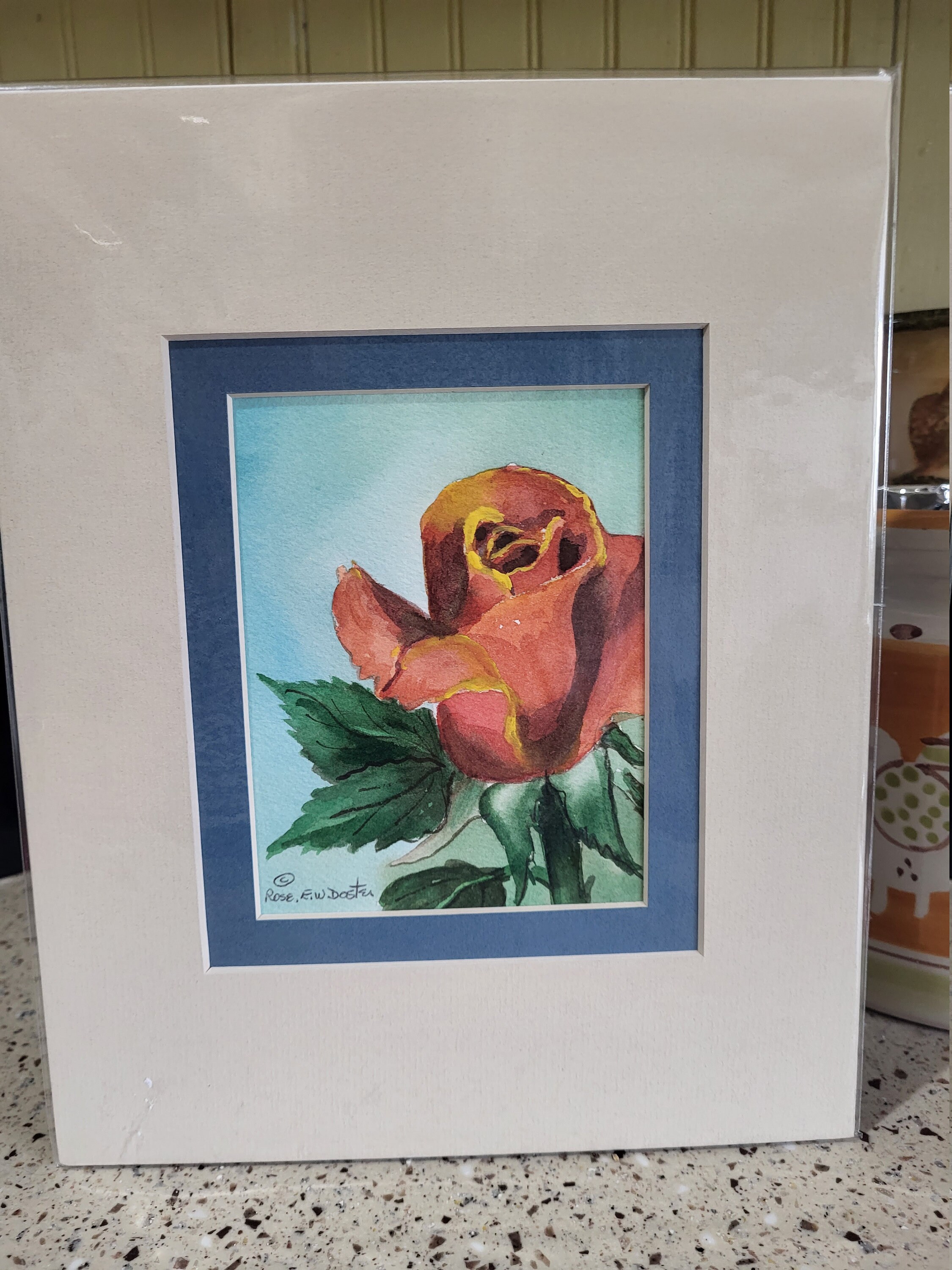 Red Rosebud Watercolor Painting, Rose, Flower, Bloom Wall Art, Red Rose ...