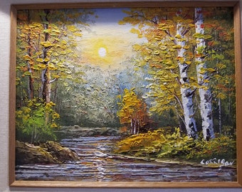 American Impressionist Artist Richard Schiller vintage oil painting ...