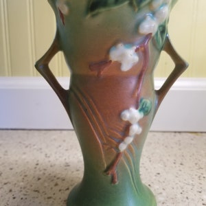 Antique Roseville Pottery Vase 7 Snowberry Green | Etsy