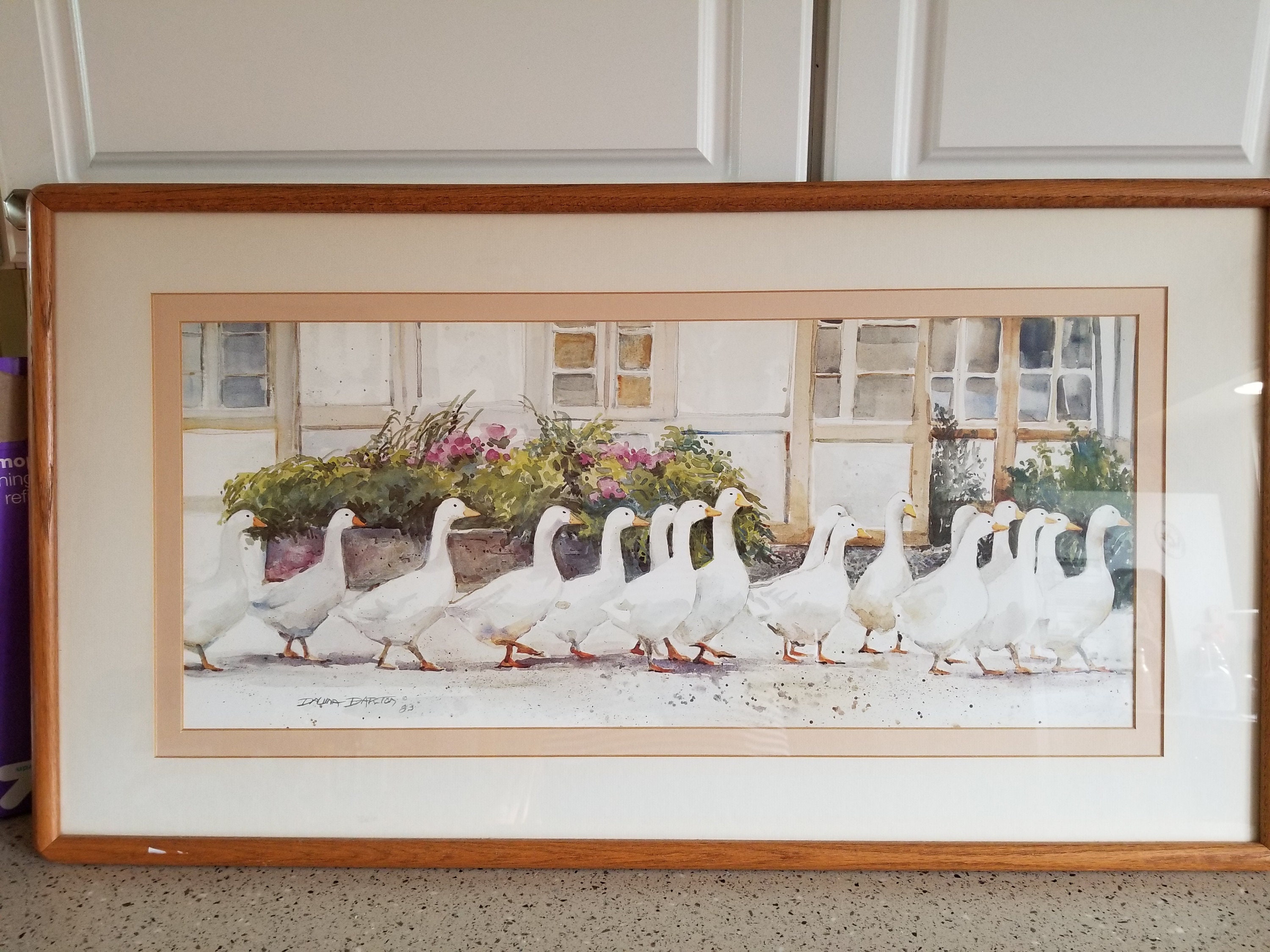 Flock of Geese Print Vintage Dawna Barton Lithograph Print - Etsy