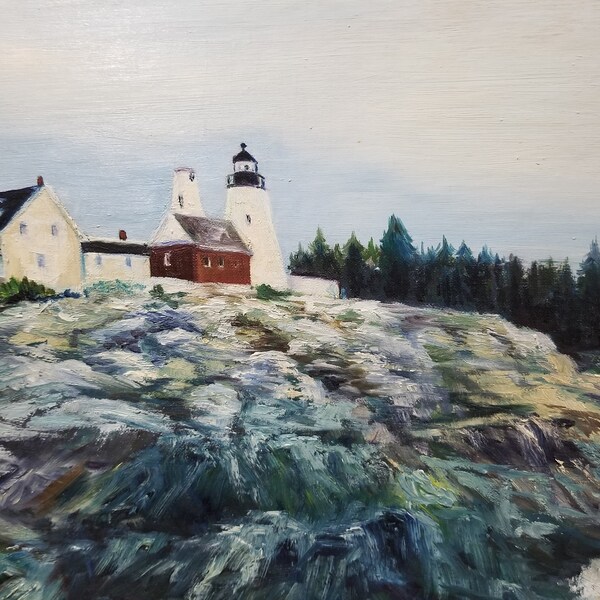 Antique Lighthouse Oil Paintings - Etsy