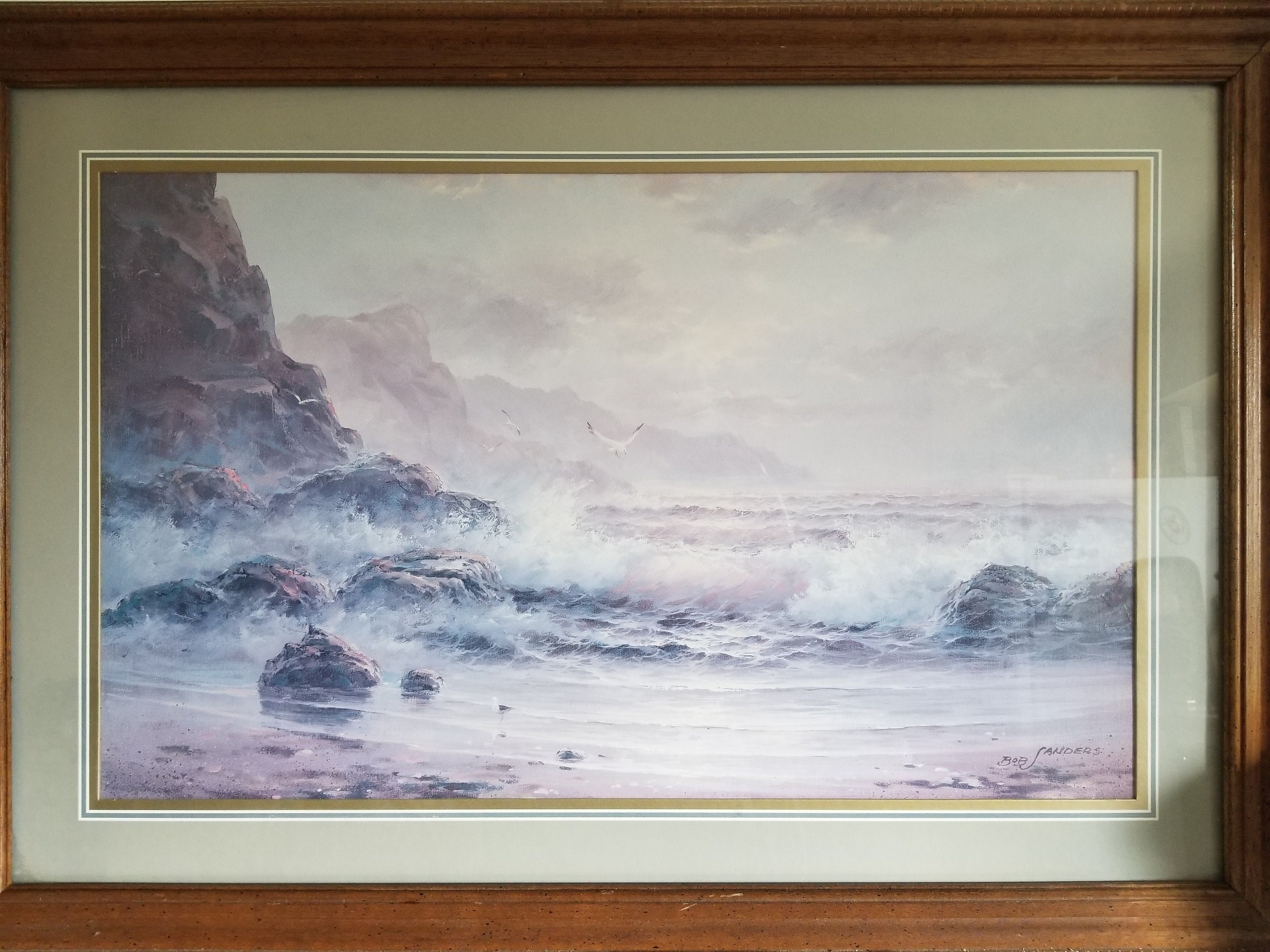 BOB SANDERS "luminious Waves" Nature Wonder Framed & Signed Lithograph ...