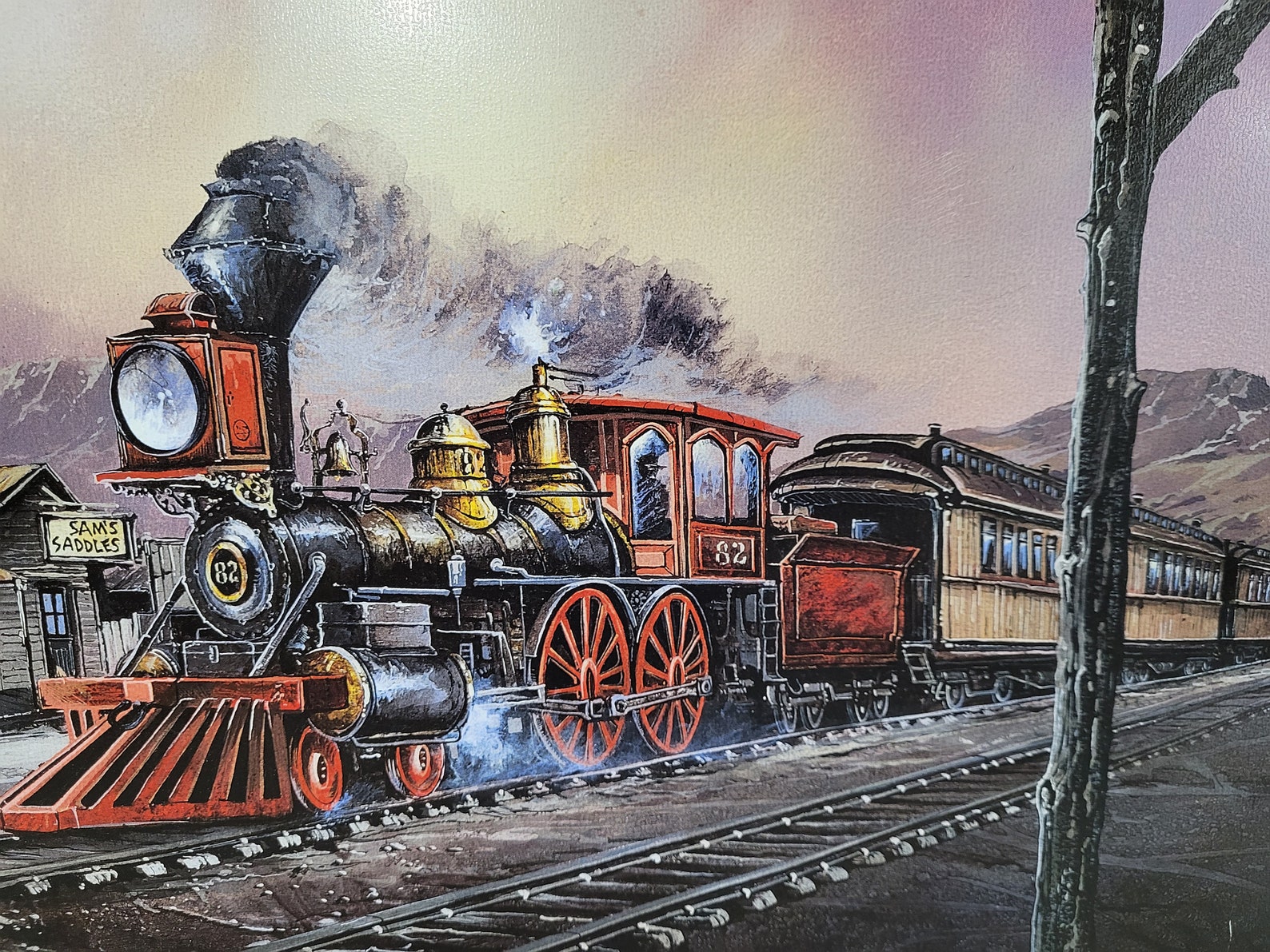 Train Print, Steam Locomotive, Vintage Lithograph, Blaylock - #82 ...