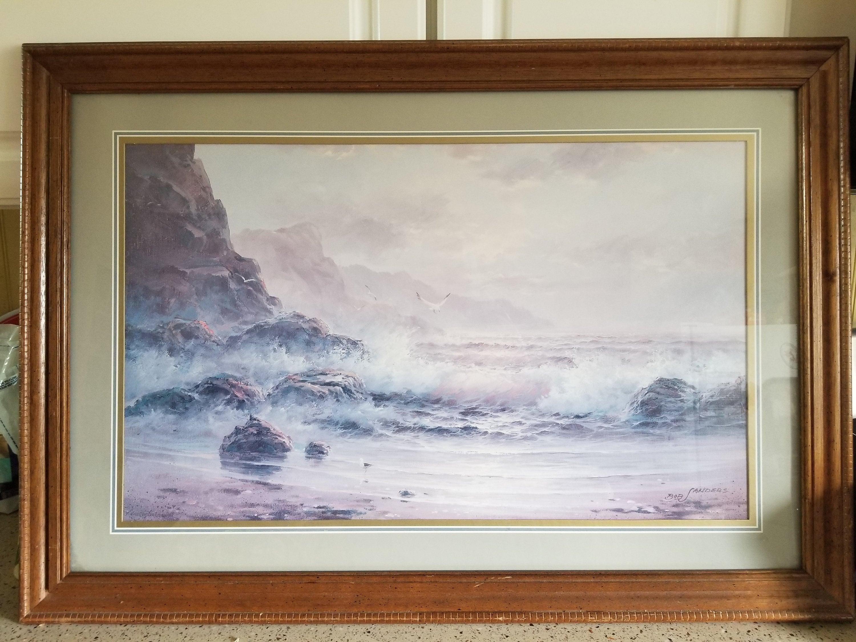 BOB SANDERS "luminious Waves" Nature Wonder Framed & Signed Lithograph ...
