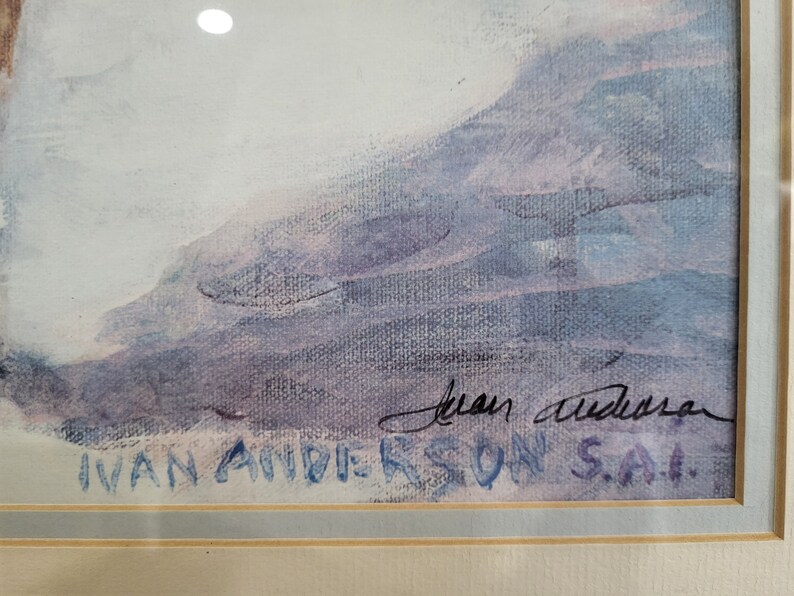 Ivan Anderson. Danish Print, Young Boy and Girl Walking Down the Lane ...