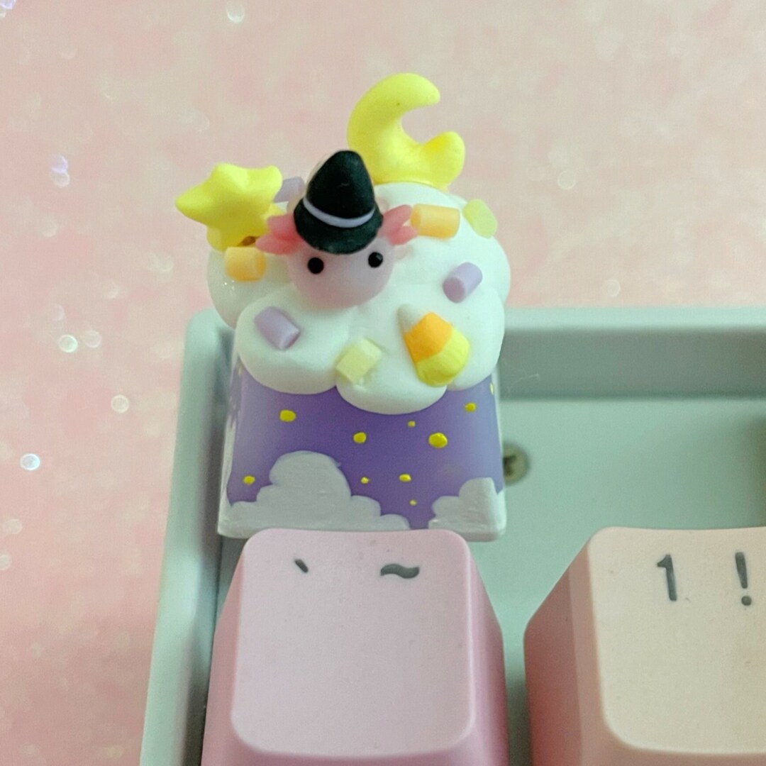 Miniature Axolotl Witch Halloween Keycap - Etsy