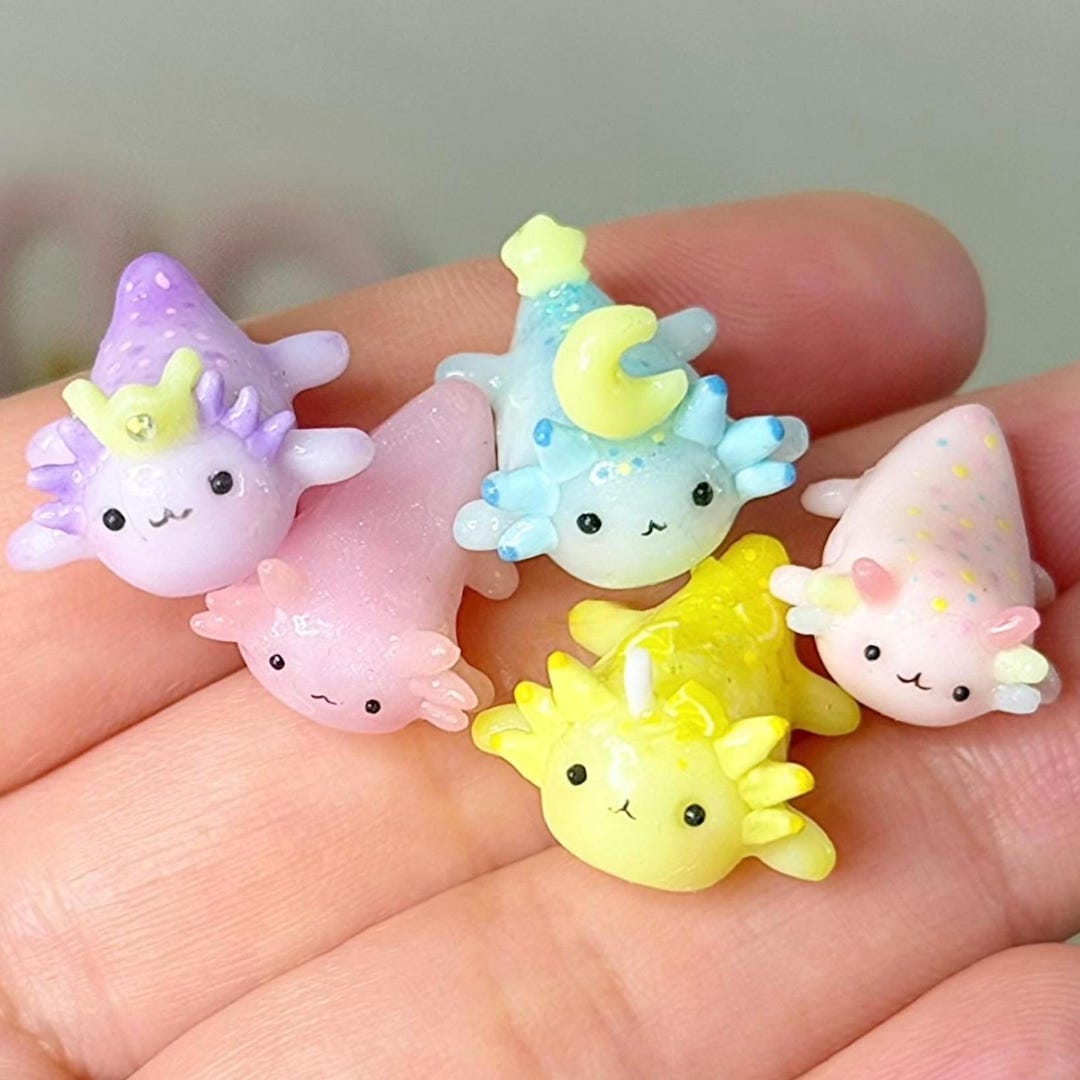 Miniature Pastel Axolotl Figurines - Etsy