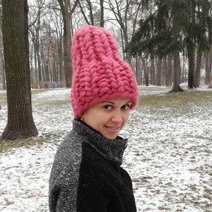 Chunky Knit Hat Merino Wool Hat Chunky Wool Hat Super Chunky Hat Chunky ...