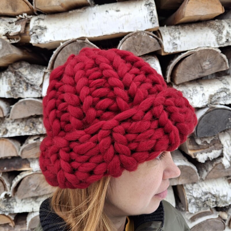 Hand Knit Hat - Etsy