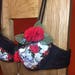 Bra Burlesque Gothic Black Red Rose Silver White Skull 30B/A Bellydance ...