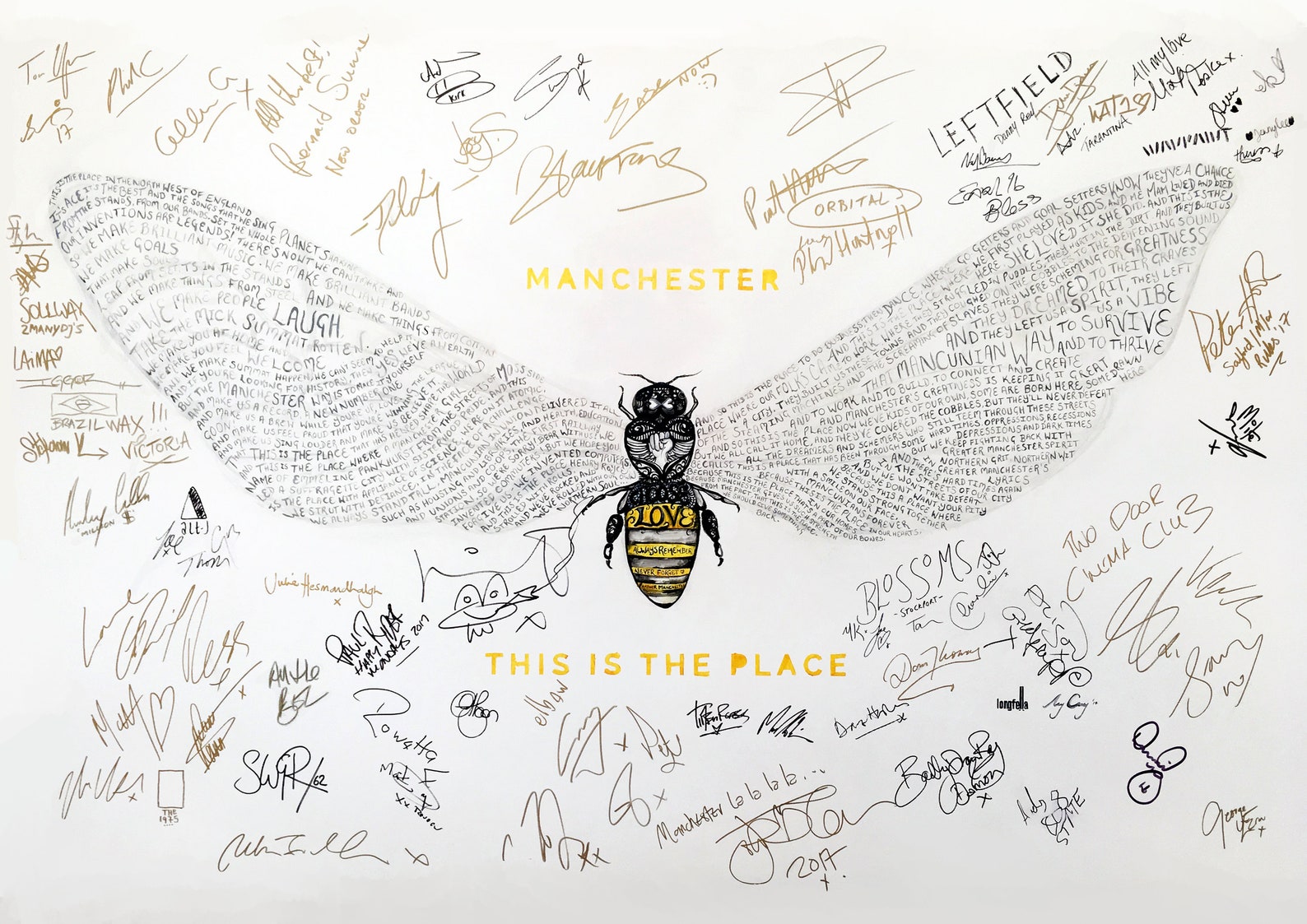 Bee Love Manchester Bee Ft Tony Walsh's Poem This is the Place Charity ...
