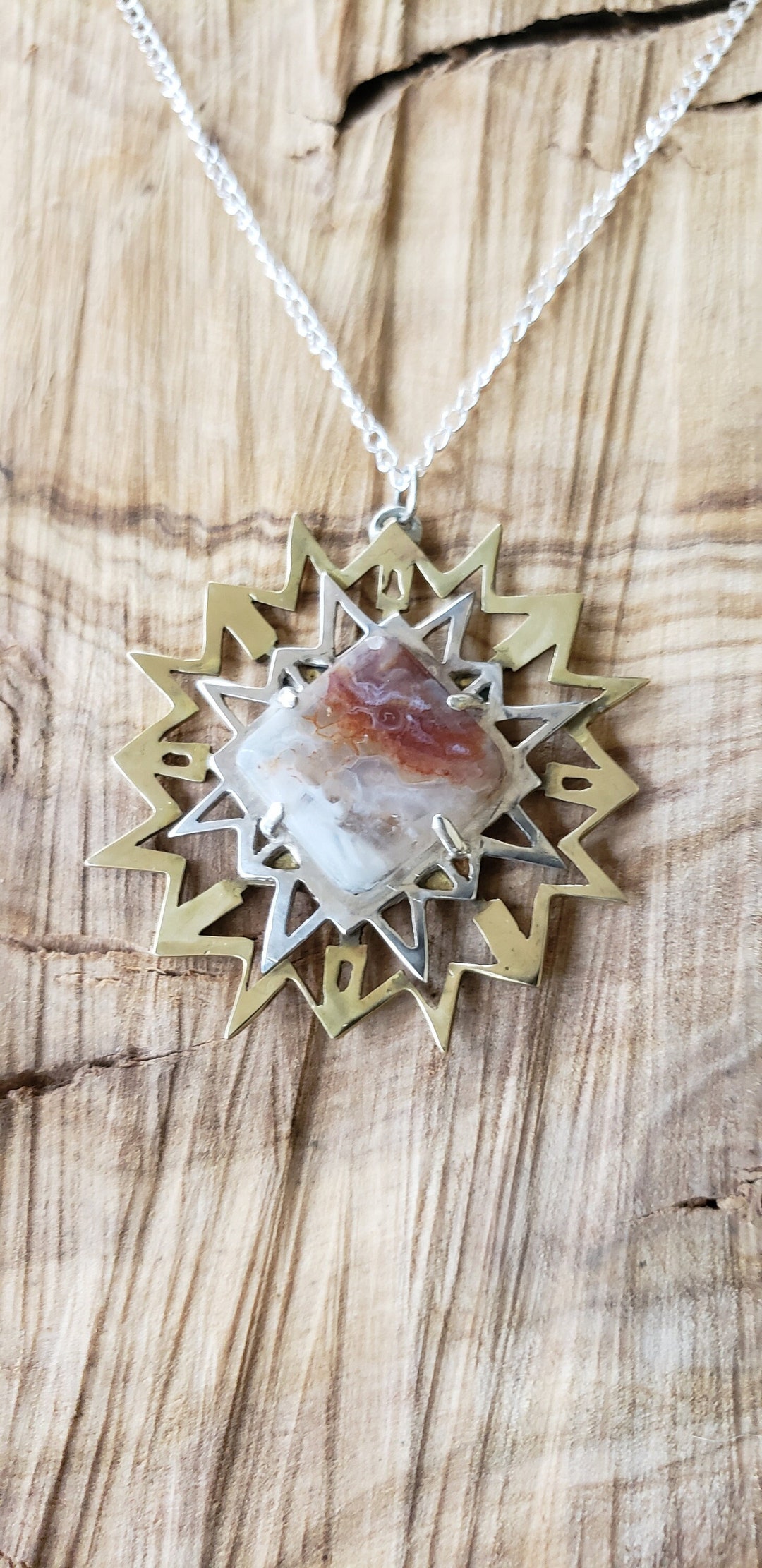 Star Medallion With Prong Mounted Quartz - Etsy