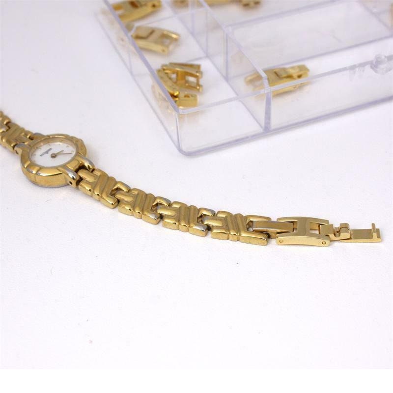 Gold Plated Wrist Watch Band Bracelet Extender With Fold Over Link ...