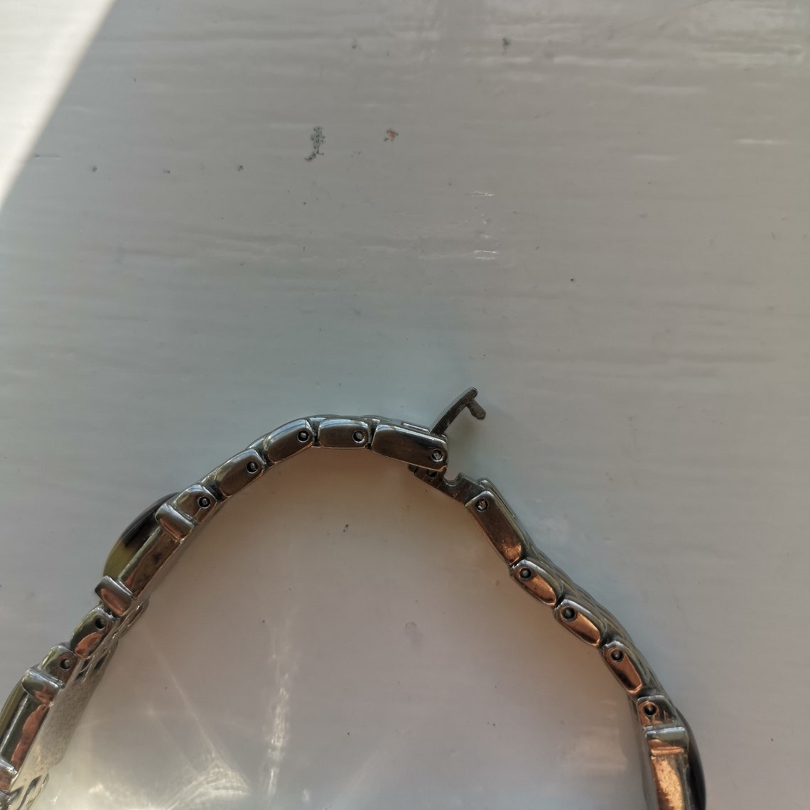 Stainless Steel Silver Wrist Watch Band Bracelet Extender With Fold ...