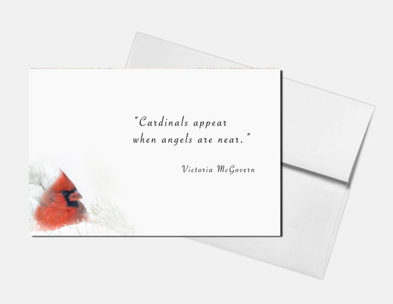 Cardinal Sympathy Bereavement Card Cardinals Appear When | Etsy