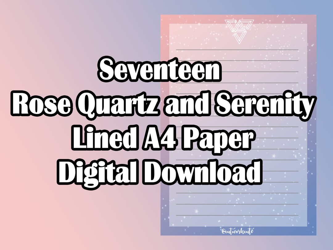 Printable Seventeen K-pop Lined Journal Paper | BUJO | Instant Download ...
