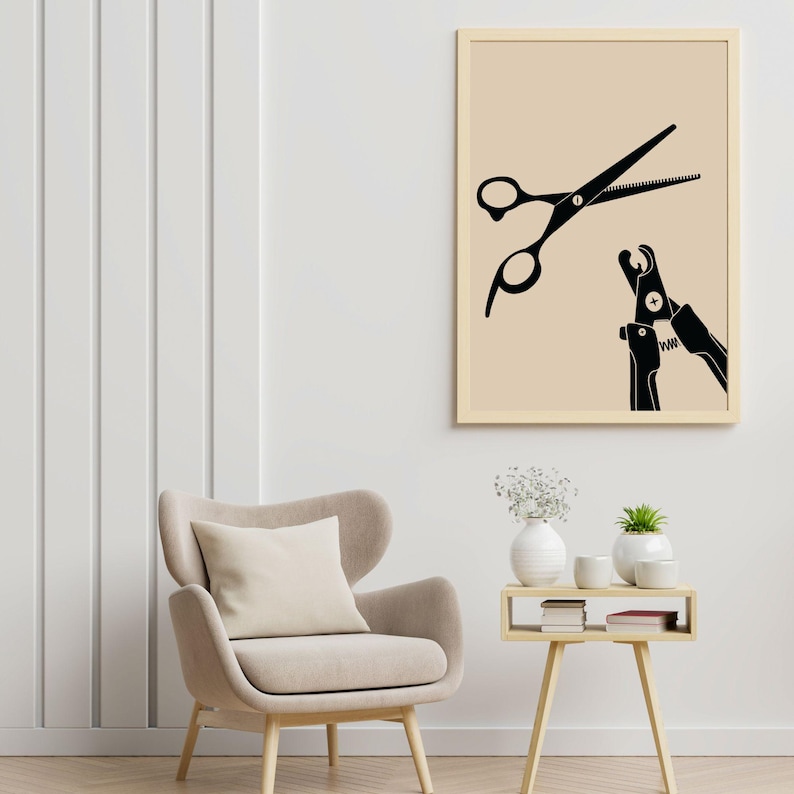 Dog Grooming Drawing. Print Ready Artwork for Groomer's Salon.dog Salon ...