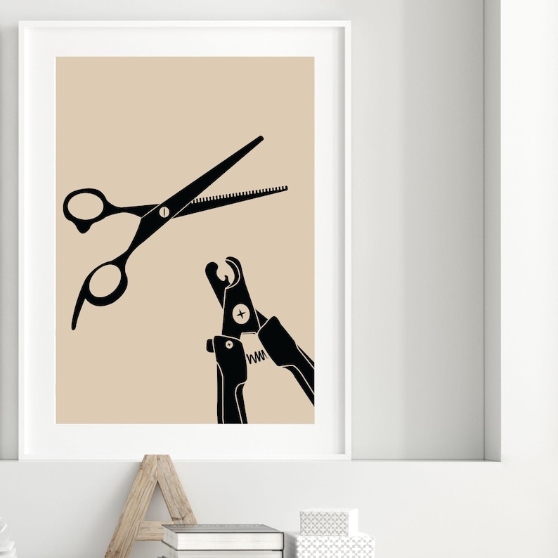 Dog Grooming Drawing. Print Ready Artwork for Groomer's Salon.dog Salon ...