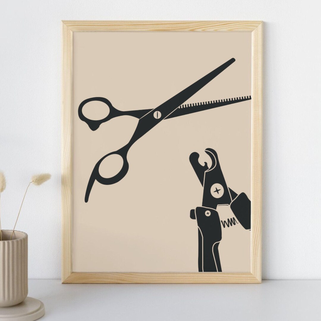 Dog Grooming Drawing. Print Ready Artwork for Groomer's Salon.dog Salon ...