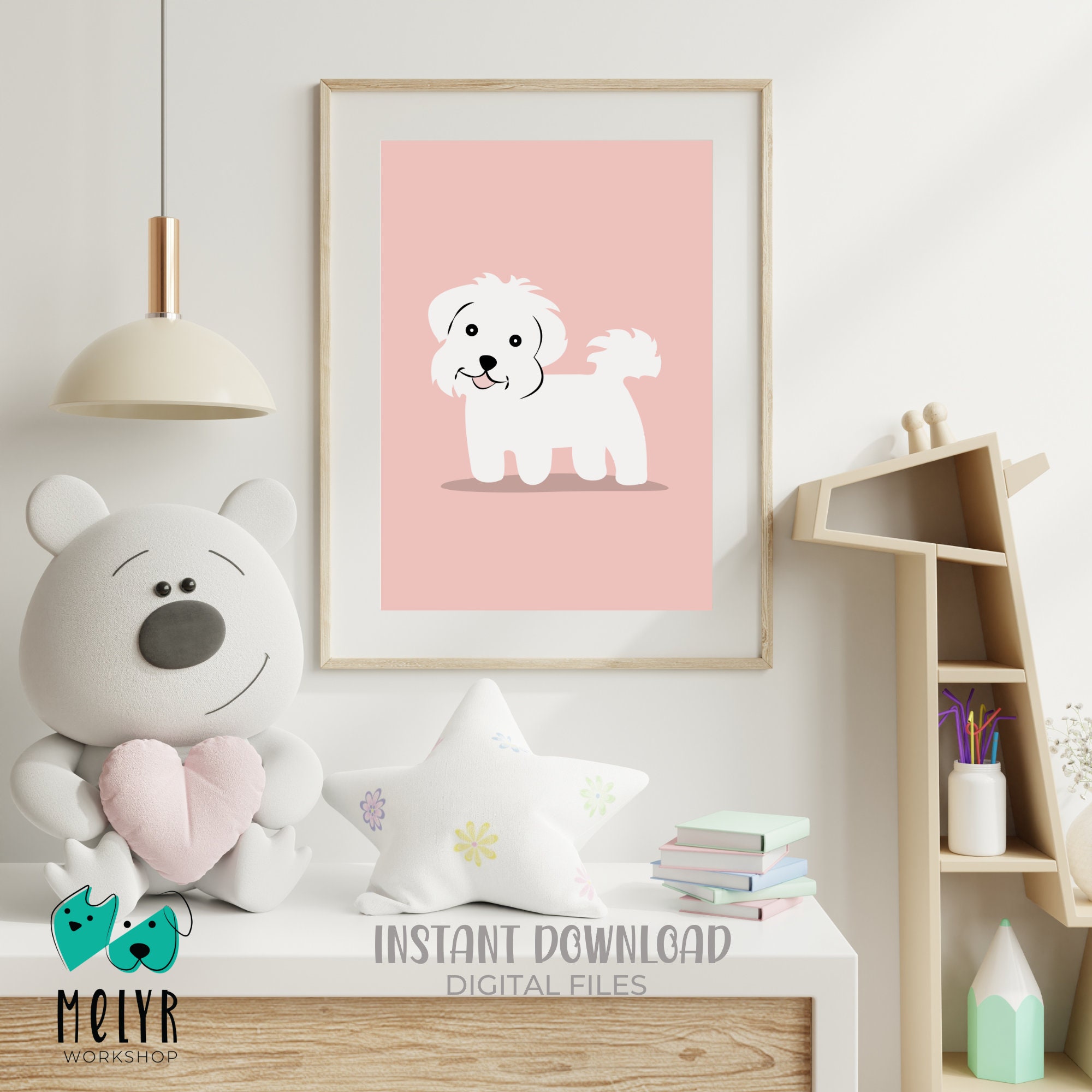 Maltese Printable. Maltese Wall Art. Dog Poster for Girl. Maltese ...