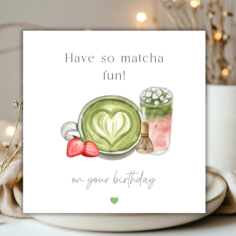 Matcha Tea Happy - Etsy UK