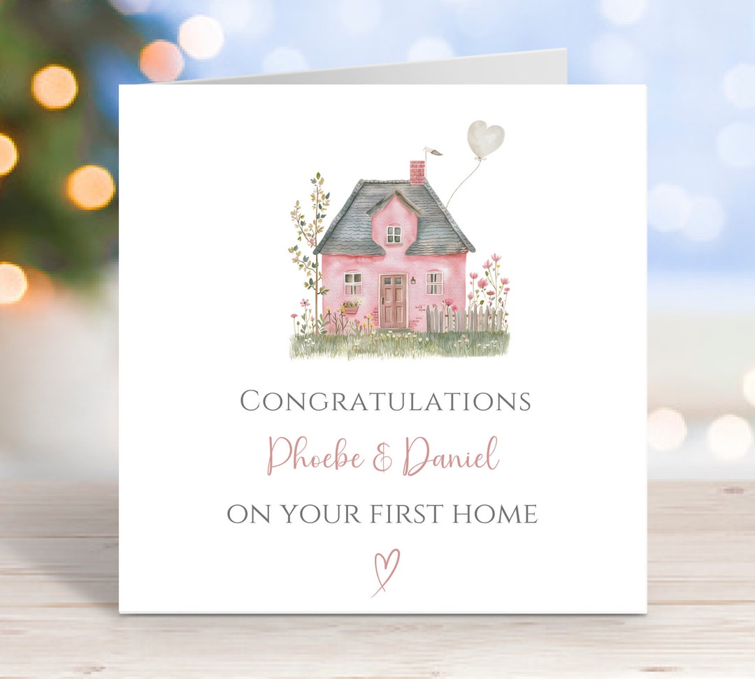New First Home Card, New Home Card, Personalised Moving House Card - Etsy