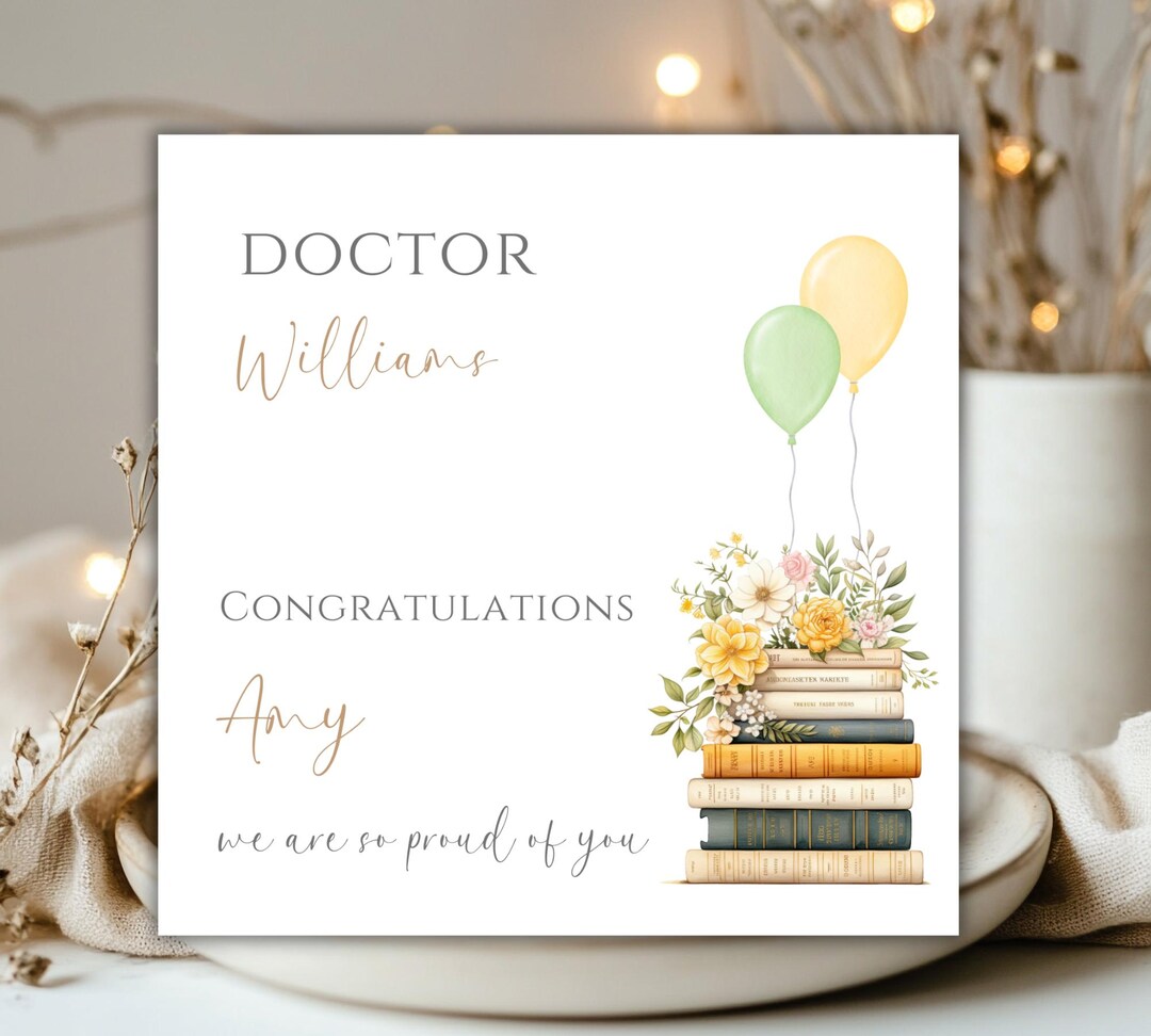 Doctor Graduation Card Doctor Qualifying as a Doctor Congratulations ...