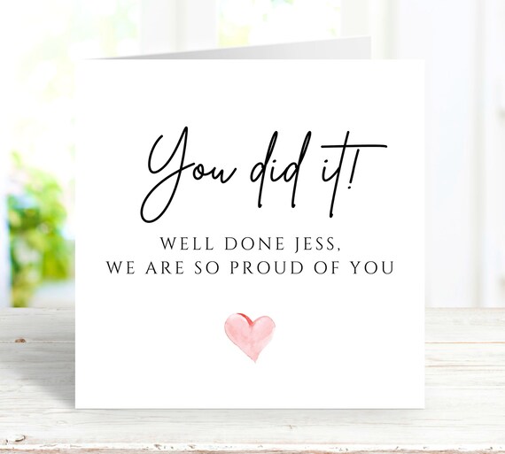Exam Congratulations Card Exam Results Card Exam Pass Card - Etsy