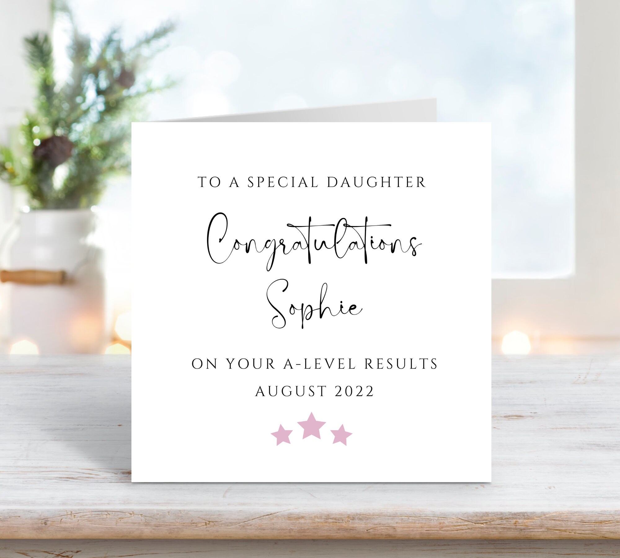 Exam Congratulations Card, Personalised A Level Results Card ...