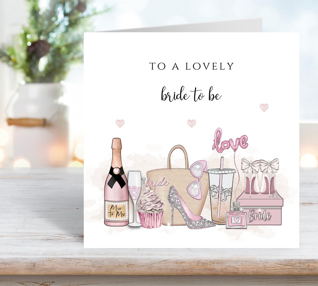 Bride to Be Card, Bridal Shower Party Card, Hen Party Card, Bridal ...