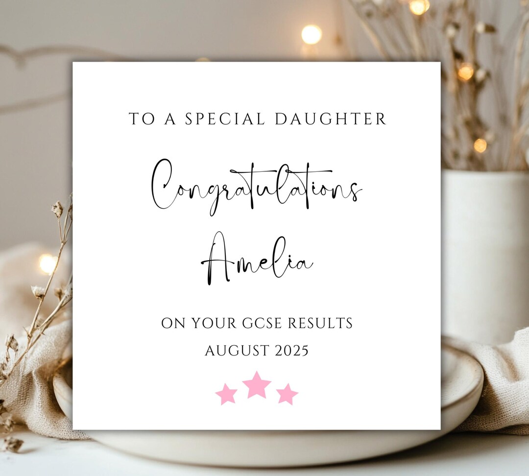 Exam Congratulations Card, A Level Results Card, GCSE, A Levels Card ...